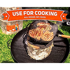 Zorestar Birch Bonfire Wood Log L-Size with fire Starters for Fireplace Inside - 100% Natural Cooking Firewood for Fire Pit, Campfire, Bonfire and Grill, Swedish Candle 6.4 lbs