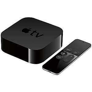 Apple TV 4K HD 32GB Streaming Media Player HDMI with Dolby Digital and Voice search by Asking the Siri Remote, Black, MQD22LL/A-32G (Renewed)