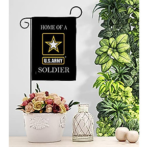 US Army Soldier Garden Flags Armed Forces Memorabilia Banner United State Wall Tapestry Americana Decorations Blue Star Remembrance Retire Outdoor Memorial Yard Veteran Gifts Made In USA