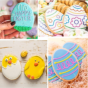 JOB JOL Cookie Cutters 6 PCS, Easter Egg Cookie Cutters, 2.5'' to 4.3''