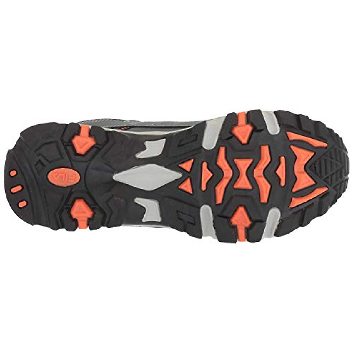 Fila mens Memory at Peak Composite Toe Trail Running Food Service Shoe, Castlerock/Black/Vibrant Orange, 10.5 US