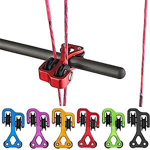 HRCHCG Aluminum Compound Bow Cable Slide Archery Bow String Splitter Roller Glide Replacement Bowstring Separator Arrow Pulley (Black)