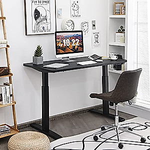Tangkula Dual Motor Electric Standing Desk Frame, Height & Width Adjustable Motorized Sit Stand Desk Base, Ergonomic Standing Up Workstation w/Memory Controller