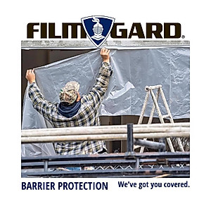 Film-Gard 626033 Construction Plastic Sheeting 10' Width X 100' Length X 6 mil Thick, Clear, 1 Count