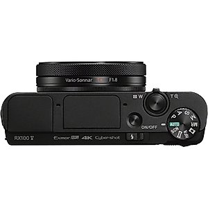 Sony Cyber-Shot DSC-RX100 VA Digital Camera (DSC-RX100M5A/B) + Case + 64GB Card + NP-BX1 Battery + Card Reader + Corel Photo Software + Charger + Flex Tripod + Memory Wallet + More (Renewed)