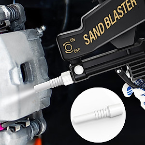 QCDENG 10mm 8pcs Sand Blaster Replacement Ceramic Nozzles, White Ceramic Rust Removal Sandblast Machine Nozzle