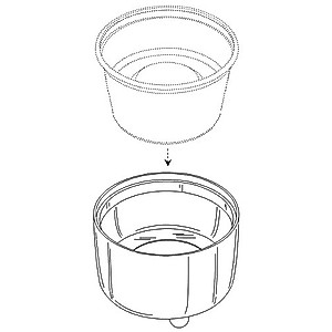The Decorizer POUND container holder with Entangled Handles (Ivory and Gold)