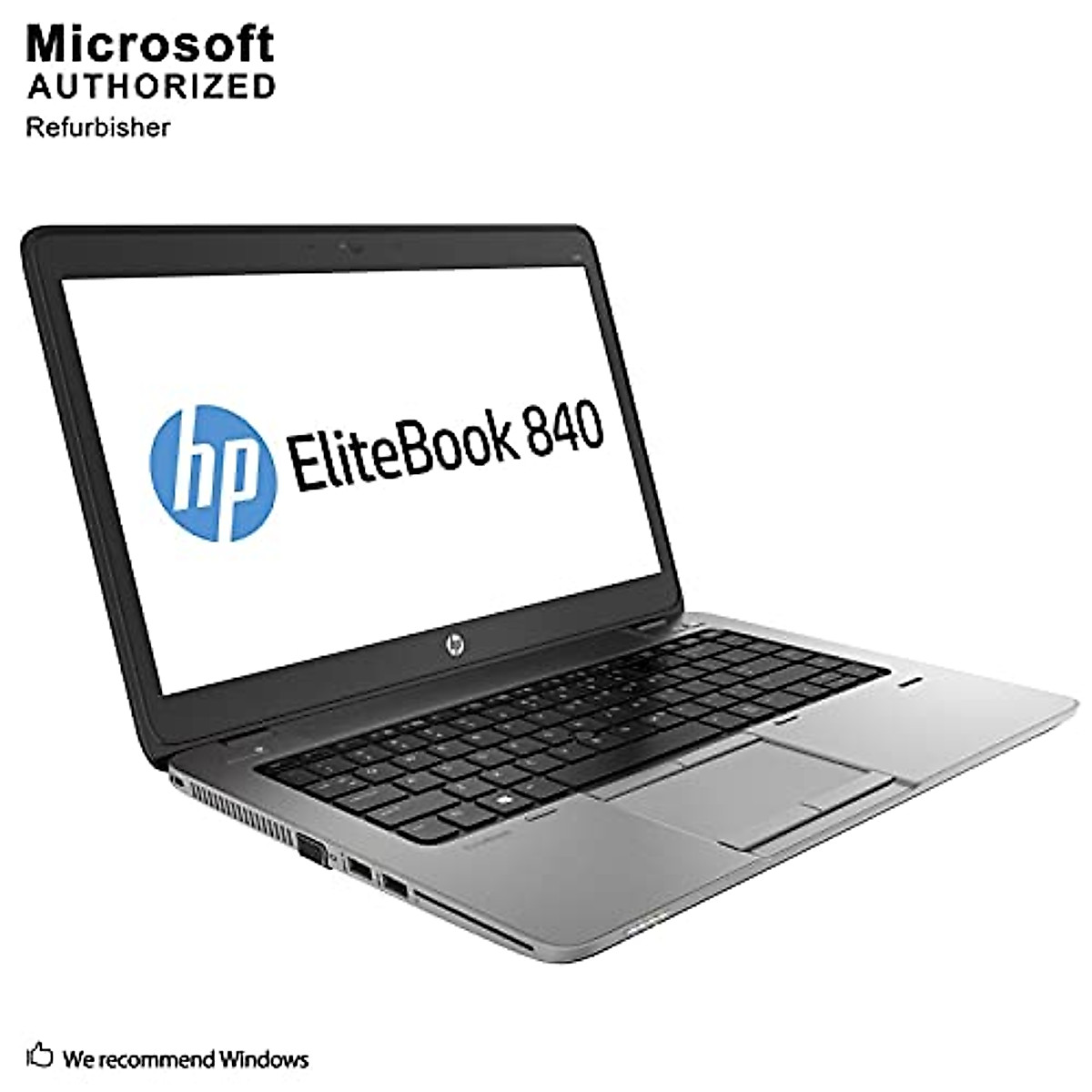 HP EliteBook 840 G2 Business Notebook with 14 Inch HD Display, Intel Core i7 CPU, 8GB RAM, 256GB SSD, Windows 10 (Renewed)