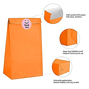 20 Pack Paper Party Favor Bags, Colorful Wrapped Kraft Bags with 20 stickers Candy Treat Bags Gift Bags Bulk for Kids Birthdays, Wedding, Baby Showers, DIY Crafts, Christmas, Easter (13x8x24cm)