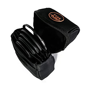 Tide Optics Filter Pouch | Holds 5 Filters Up to 86mm | Durable Protective Case Bag for Photography Camera Filters | Water & Dust Resistant…