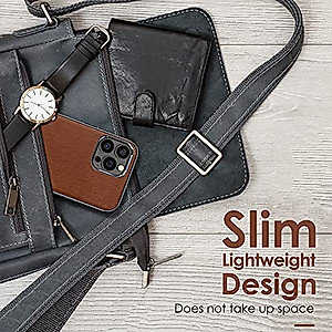 LOHASIC Case for iPhone 13 Pro Max, Soft PU Leather Classic Luxury Business Slim Cover Non-Slip Anti Scratch Full Protective Phone Cases Compatible with iPhone 13 Pro Max(2021) 6.7" - Brown