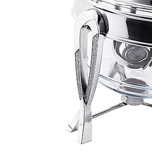 ORDINNER KIT Chafing Dish Buffet Set Stainless Steel Frame Chafing Dishes Glass Dish Server Food Warmer for Parties 4.1L