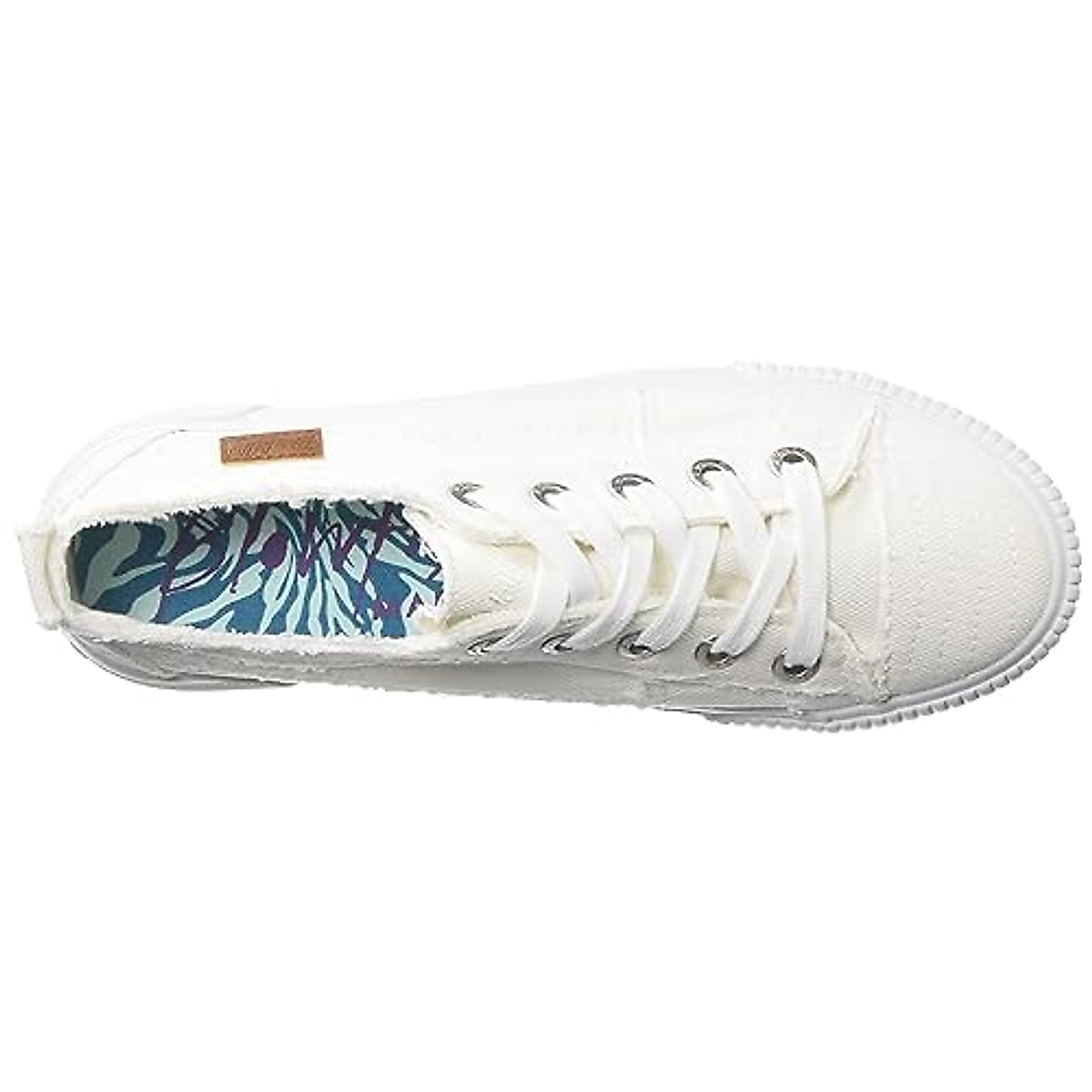 Blowfish Malibu Womens Clay Sneaker, White Smoked 16oz Canvas, 8.5 US