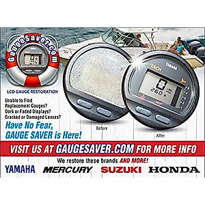 Black Vinyl Cover (1) for Round Digital Yamaha, Mercury, Honda, Suzuki Gauges
