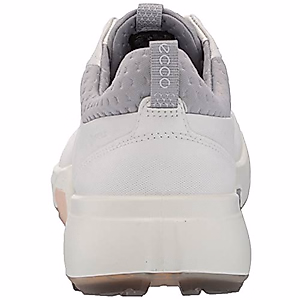 ECCO Women's Biom Hybrid 4 Gore-TEX Waterproof Golf Shoe, White/Silver Grey, 6-6.5
