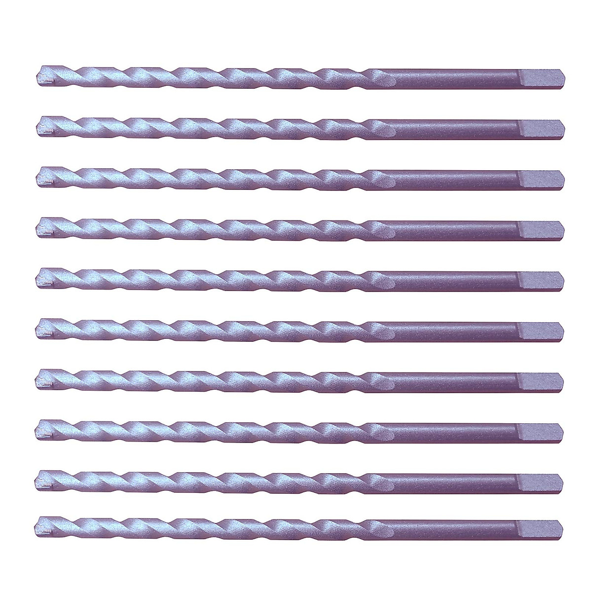 Masonry Drill Bits 5/32 in.x 4-1/2 in. Carbide Tip Flat Shank Drill Concrete Stone Bricks-10Pcs