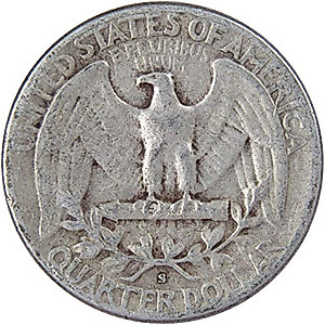 1950 S Washington Quarter AG About Good 90% Silver 25c US Coin Collectible