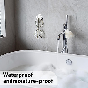 Nogeqi 8 Pcs Sunglass Holder for Wall Adhesive Glasses Organizer Glasses Holder Wall Hanging Round Sun Glasses Holder for Eyeglass Eyewear Sunglasses Display Home Decor(White)