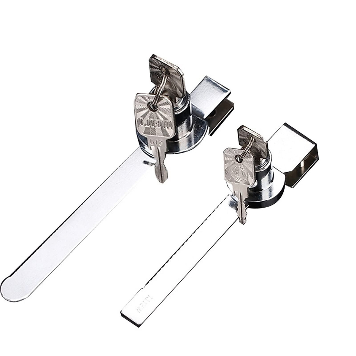 TEMKIN Door Stoppers Security Glass Cabinet Sliding Door Lock Display Cabinet File Cabinet Lock Sliding Door Lock Door Chain (Size : A)