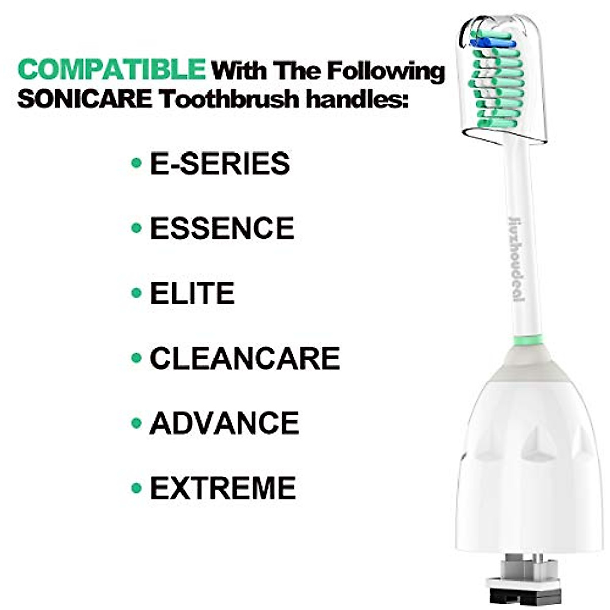 Jiuzhoudeal Toothbrush Replacement Heads Compatible with Philips Sonicare Electric Toothbrush, 6 Pack, White