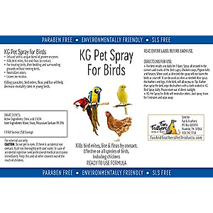 KG Pet Spray for Birds - 16oz Ready to Use Formula