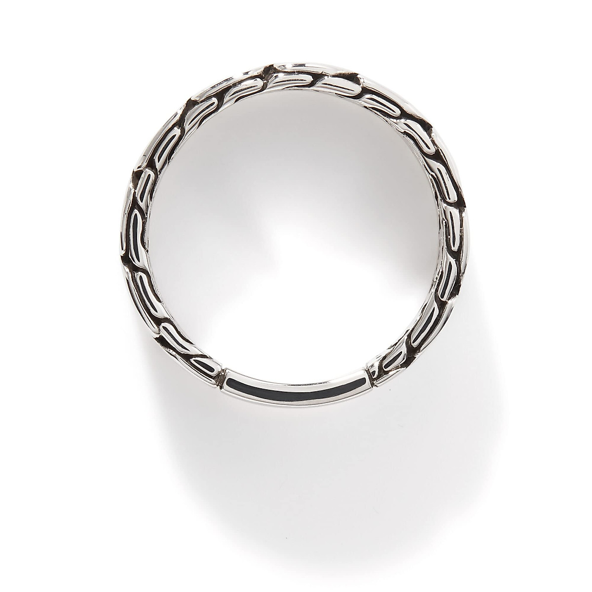 John Hardy Classic Chain Collection Men's Band Ring, 8MM 925-Sterling Silver Ring