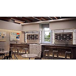 VintageView Vino Series-Vino Pins 12 Bottle Wall Mounted Wine Bottle Rack (Anodized Black) Stylish Modern Wine Storage with Label Forward Design