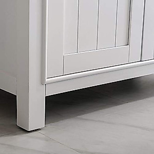 Luca Kitchen & Bath LC30HWP Pure Carson 30" Single Sink Bathroom Vanity White Porcelain Countertop-No Assembly Required