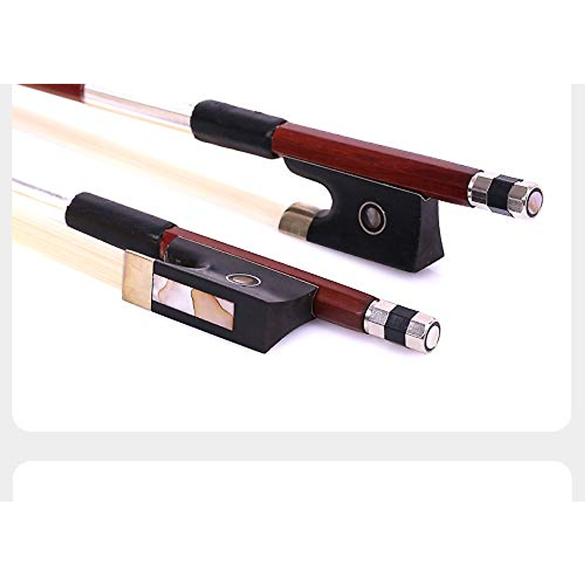 AMZZ Superior Brazilwood Violin Bow 4/4 for Intermediate and Advance Students, Well Balanced Handmade Bow with Ebony Frog and White Horse Hair.