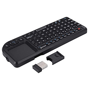 2.4GHz Wireless Touchpad Keyboard, Super Thin&Lightweight Rechargeable Ultra Mini Thin USB Backlit Keyboard, Plug and Play Fits for HTPC, for PS3/4