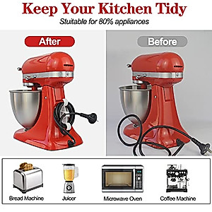 12 Pcs Cord Organizer for Kitchen Appliances,6 Colors Appliance Cord Organizer Stick On, Cord Wrappers for Mixer Pressure Cooker Coffer Maker Toaster