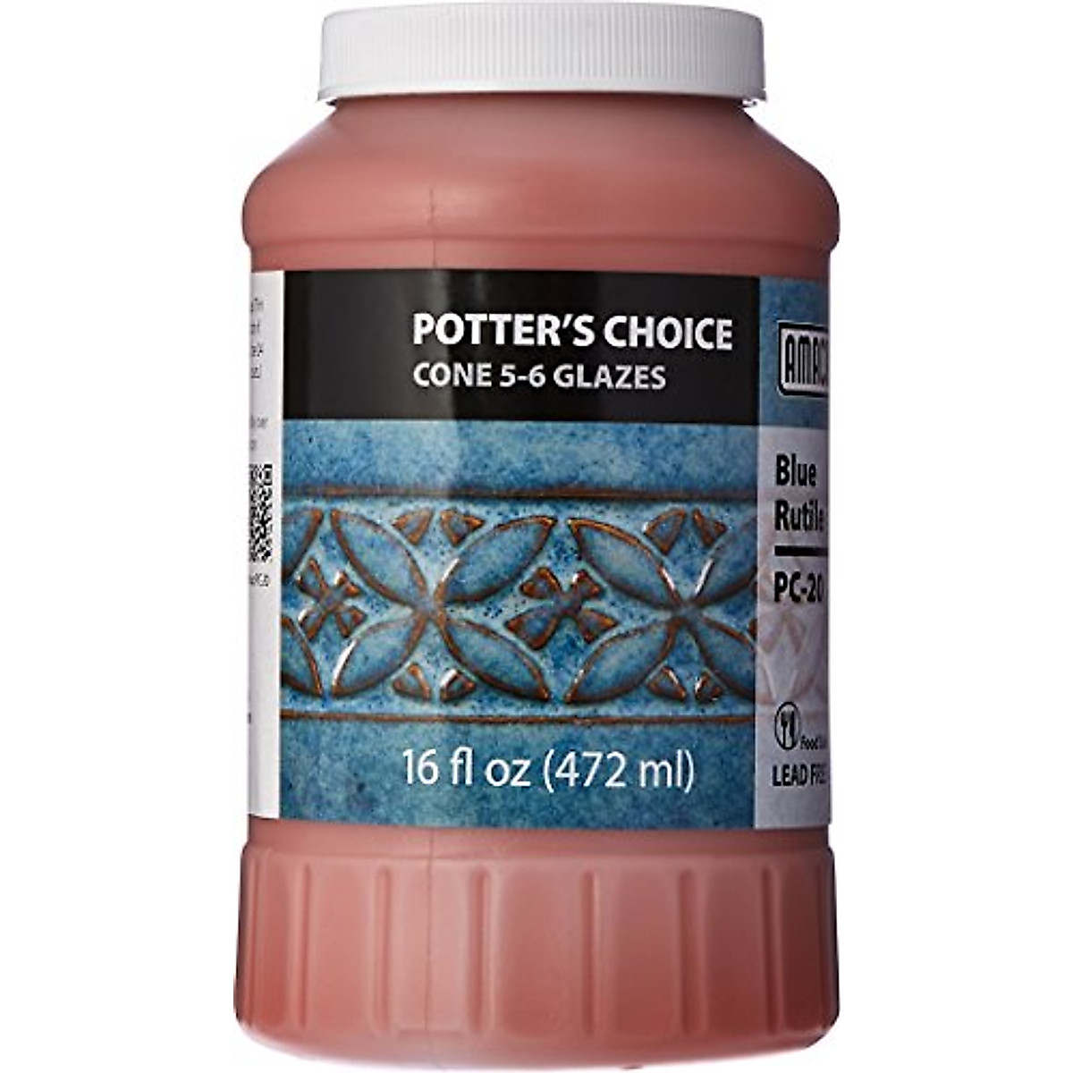AMACO Potters Choice Glaze, Blue Rutile PC-20, 1 Pint - 35401D