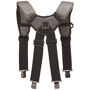 McGuire-Nicholas - BL-30289 30289 Bl- Load Bearing Gelfoam Suspenders For Added Back Support, Black Black