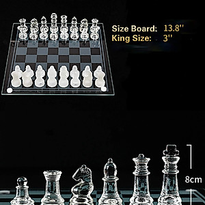 Upgraded Acrylic Chess Board Anti-Broken Elegant Glass Chess Pieces Chess Game Chess Set Chess Game
