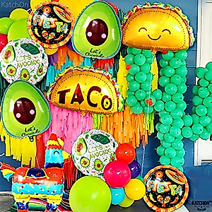 KatchOn, Fiesta Balloons for Fiesta Party Decorations - Giant 39 Inch, Pack of 10 | Llama Balloons, Taco Balloons for Mexican Party Decorations | Taco Party Decorations | Cinco De Mayo Decorations
