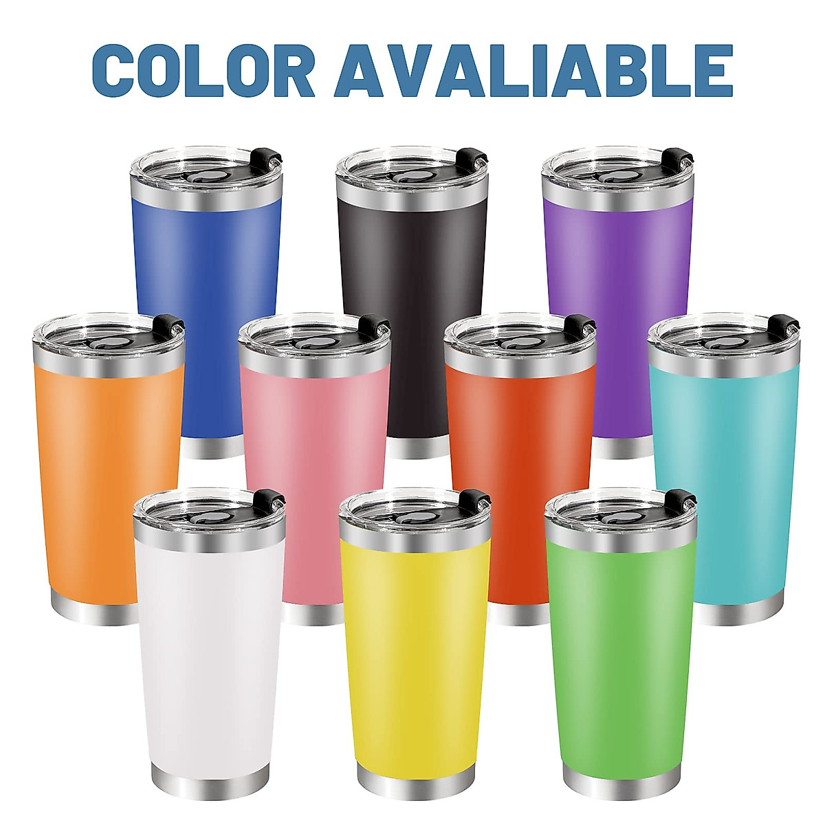 Personalized Tumbler with Names 16 Designs 10 Colors - Vacuum Insulated Travel Tumbler with Lid & Straw 20 Oz Custom Christmas Birthday Gift for Dad Mom Sister Friend Bridesmaid Groomsmen