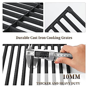 Hisencn 304 Stainless Steel Grill Parts Kit for Home Depot Nexgrill 4 Burner 720-0830H 720-0783E, 5 Burner 720-0888N Grill Burner, Heat Plate, Cooking Grate and Griddle Grill Replacement