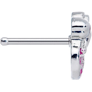 Body Candy Womens 20G Steel Nose Ring Painted Egg Bunny Nose Stud Nose Bone Body Piercing Jewelry 1/4"