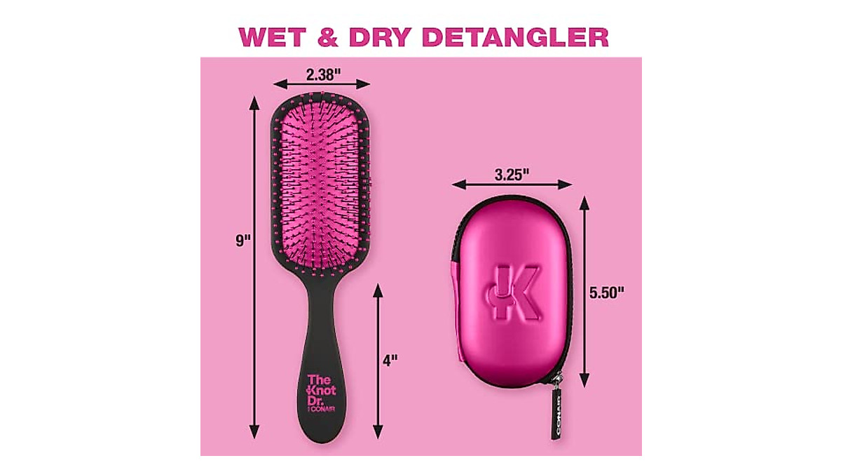 The Knot Dr. by Conair Wet & Dry Detangler Brush - All Hair Types