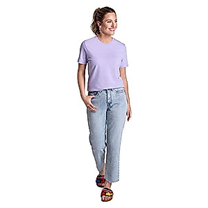 Fruit of the Loom Men's Recover Cotton T-Shirt Made with Sustainable, Low Impact Recycled Fiber, Lilac Petal, Medium