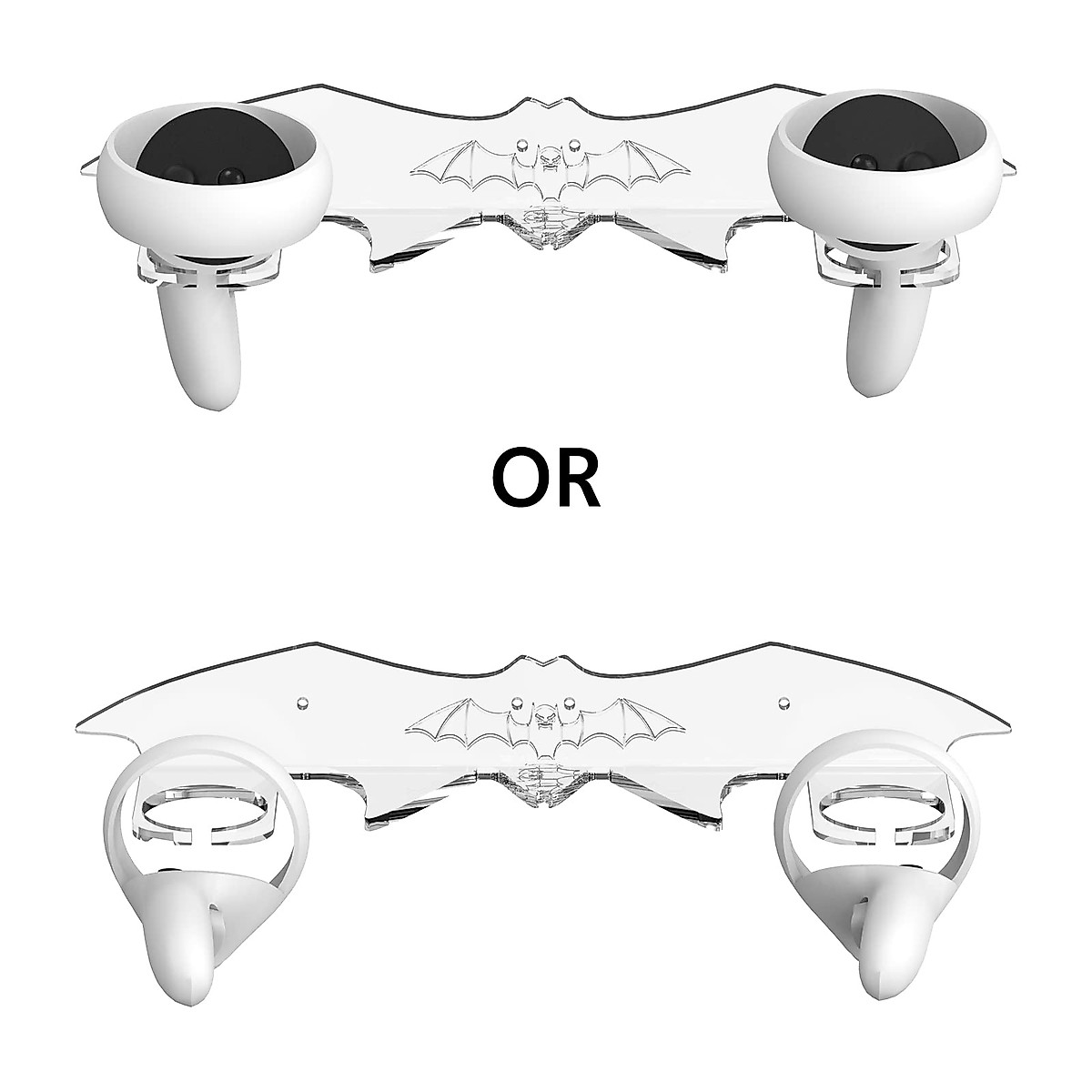 Geekria VR Wall Mount Stand Compatible with Meta Q3/QPro/Q2/Valve Index/HTC Vive/Playstation VR Game Accessories Storage Stand Holder Hook VR Headset (Clear)