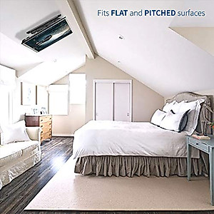 VIVO Electric Ceiling TV Mount for 23 to 55 inch Screens, Flip Down Motorized Pitched Roof VESA Mount, MOUNT-E-FD55