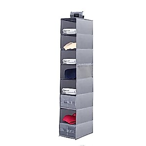 TreeHouse London Hanging Wig Organizer for Closet – Wig Storage for Multiple Wigs, Hair Extensions & Wig Accessory Holder – Space Saving Hanger Rack - with 2 Drawers (Gray)