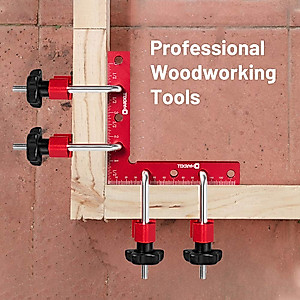 HARDELL 90 Degree Positioning Squares Right Angle Clamps 5.5" x 5.5"(14 x 14cm) Aluminum Alloy Woodworking Carpenter Corner Clamping Square Tool for Picture Frame Box Cabinets Drawers