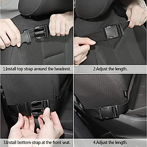 Car Back Seat Organizer Foldable Car Storage Organizer Car Seat Back Protectors with Hole for USB/Headphone/Charging Kick Mats Back Seat Protector with Touch Screen Tablet Holder Tissue Box