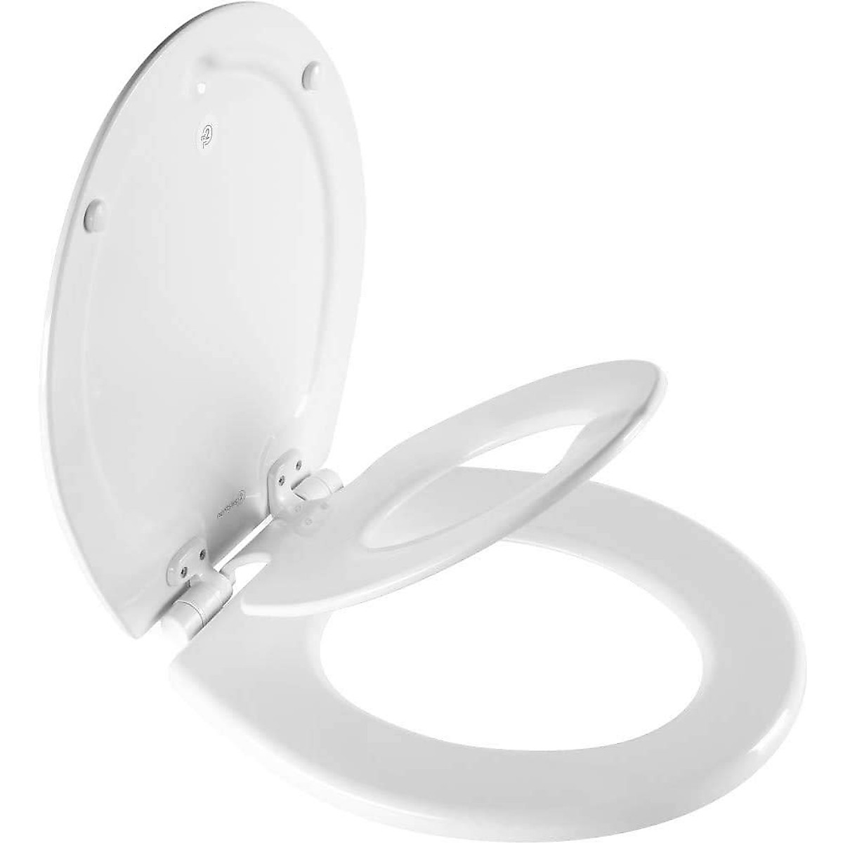 MAYFAIR 888SLOW 000 NextStep2 Toilet Seat with Built-In Potty Training Seat, Slow-Close, Removable that will Never Loosen, ROUND, White