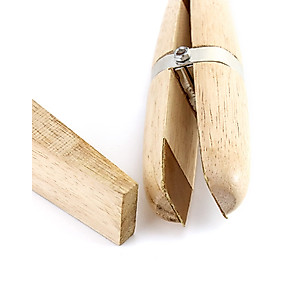 QWORK Wooden Ring Clamp, Hand Tool Wire Clamp for Jewelry Making Stone Setting Engraving Repair