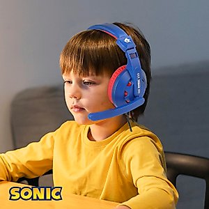 Sonic the Hedgehog 3 in 1 Gaming Set with LED Backlit Keyboard and Mouse, Cushioned Gaming Headset with Microphone. Perfect for Long Gaming Sessions, Comfort Grip, Ergonomic Mouse, Mechanical Keyboard