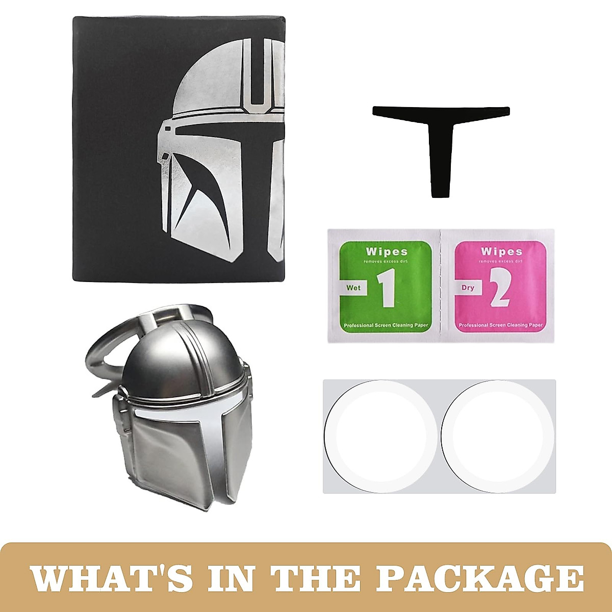 BestEvMod Mando Style Universal Car Engine Start Stop Button Cover Anti-Scratch Push Start Button Protective Cover 3D Cool Car Interior Accessories (Sliver)