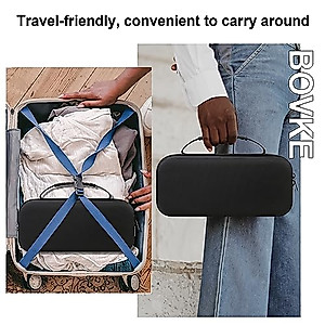 BOVKE Travel Carrying Case for ASUS ROG Ally 7" 120Hz Gaming Handheld Console, ASUS ROG Ally AMD Ryzen R1 Extreme Game Console Holder with Extra Space for Charger Accessories, Black